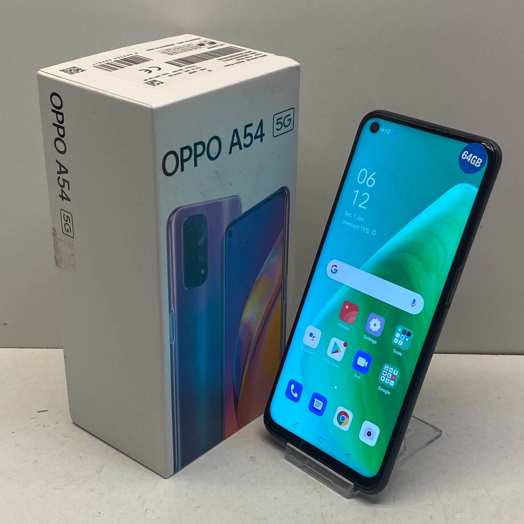 Pre-owned Oppo A54 5G Unlocked Model CPH2195 64GB in Fluid Black Boxed ...